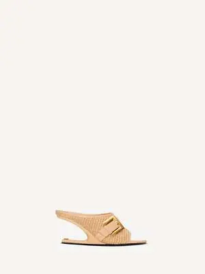 Balmain Metallic Mules Clogs For Women