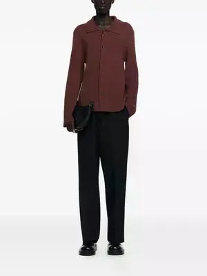 Sandro Waffle-knit Button-front Shirt
