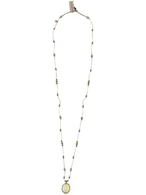 SHARING Quartz Pendant Necklace - Yellow