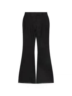 Matieres Fecales Sheer Flared Trousers - Black