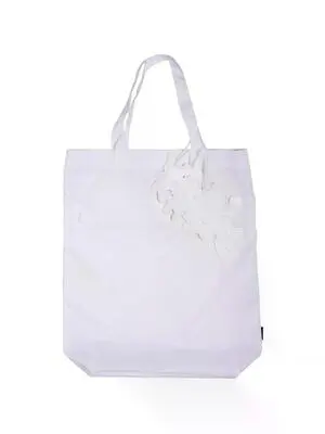 Comme Des Garçons Appliqué-detail Tote Bag - White