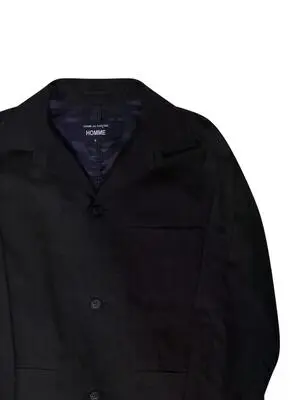 Comme Des Garçons Notched-lapel Patch-pocket Jacket - Black
