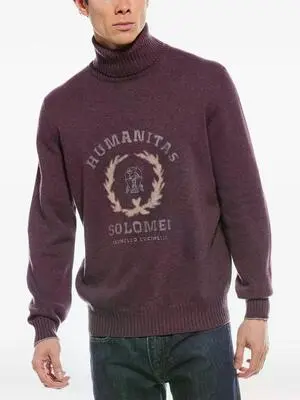 Brunello Cucinelli Emblem-detail Roll-neck Sweater