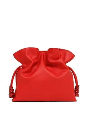 Loewe Flamenco Medium Leather Clutch - Red