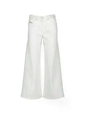 DIESEL® Five-pocket Wide-leg Jeans - White