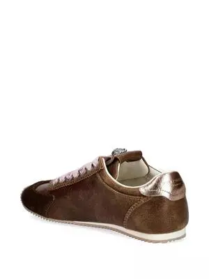 Kurt Geiger Crystal-embellished Eagle-head Sneakers - Brown