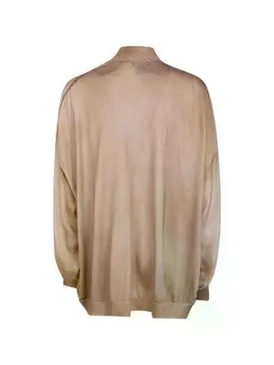 Avant Toi Sheer-panelled Silk Cardigan