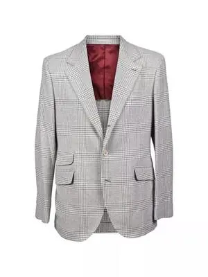 Brunello Cucinelli Check Three-button Blazer - Grey