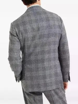 Brunello Cucinelli Plaid Deconstructed Blazer - Grey