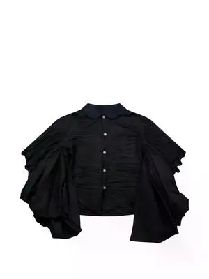 COMME DES GARÇONS TAO Ruched Peter Pan-collar Shirt