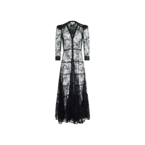 L'Agence Seraphina Lace Tiered Maxi Dress