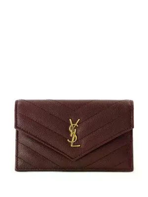 Saint Laurent Cassandre Fragments Card Holder - Red