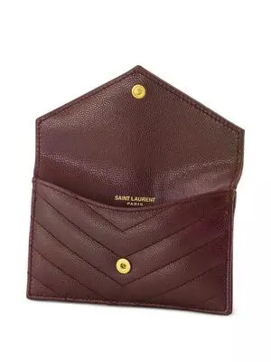 Saint Laurent Cassandre Fragments Card Holder - Red