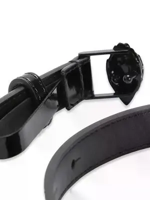 Kurt Geiger Eagle Head Patent-leather Belt - Black