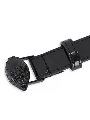 Kurt Geiger Eagle Head Patent-leather Belt - Black