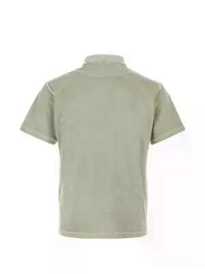 Stone Island Logo-patch Cotton Polo Shirt - Green