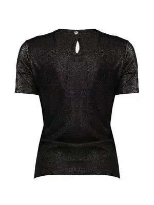 Rabanne Draped Press-stud Top - Black