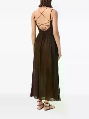 SESSUN Sweet Mambo Lace-up Dress - Brown
