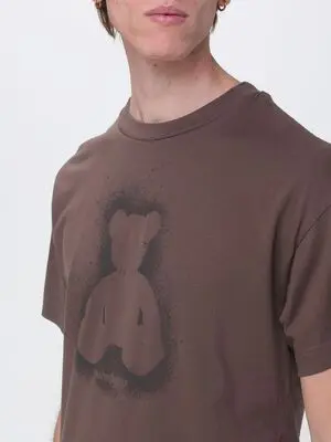 Palm Angels Printed Cotton T-shirt - Brown