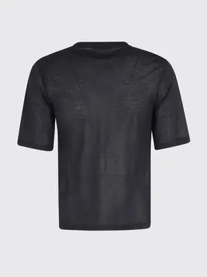 SEMICOUTURE Twisted Detail T-shirt - Black