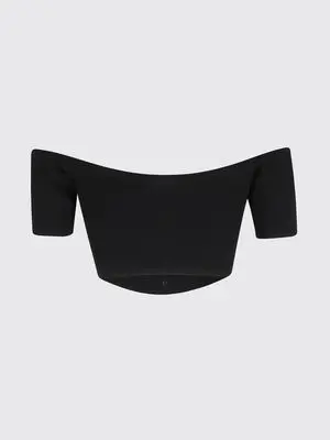 Elisabetta Franchi Off-the-shoulder Cropped Top - Black