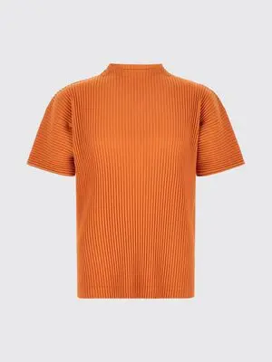 Issey Miyake Pleated Polyester T-shirt - Orange
