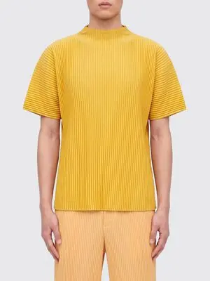 Issey Miyake Pleated Polyester T-shirt - Yellow
