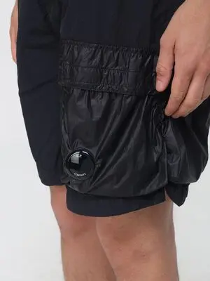 C.P. COMPANY Logo Detailed Cargo Shorts - Black