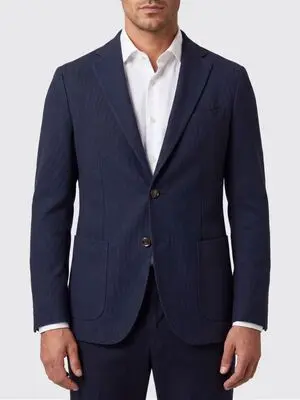 CIRCOLO 1901 Single Breasted Blazer In Cotton - Blue