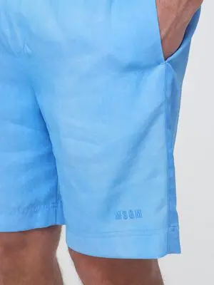 MSGM Lyocell Jogging Shorts - Blue