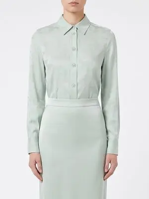 Calvin Klein Slim Fit Viscose Shirt With French Collar And Curved Hem