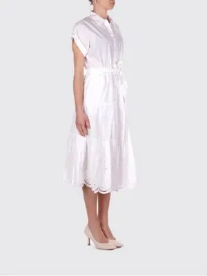 Ralph Lauren Cotton Midi Shirt Dress With Tie-waist Belt And Short Sleeves