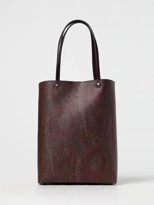Etro Coated Cotton Paisley Shoulder Tote Bag - Beige