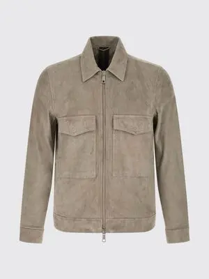 GIORGIO BRATO Suede Lambskin Shirt Jacket - Grey