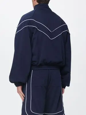 Rhude Cropped Bomber Jacket With High Neck And Contrast Logo