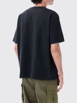 Rhude Crewneck Cotton T-shirt With Graphic Print And Contrast Logo
