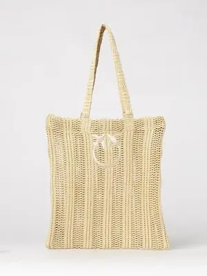 Pinko Woven Tote Bag - Yellow