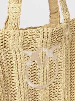 Pinko Woven Tote Bag - Yellow