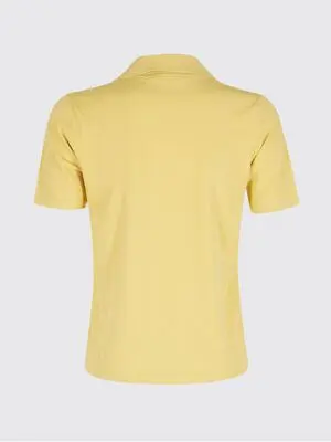 ROBERTO COLLINA Viscose Polo Shirt - Yellow
