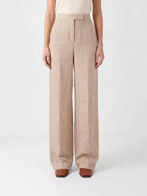 Emporio Armani Linen Blend Wide Leg Trousers