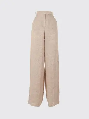 Emporio Armani Linen Blend Wide Leg Trousers