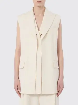 Sportmax Campale Stretch Crepe Vest - Ivory