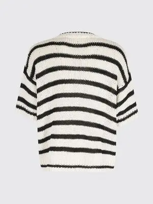 ROBERTO COLLINA Striped Cotton Crew-neck Pullover