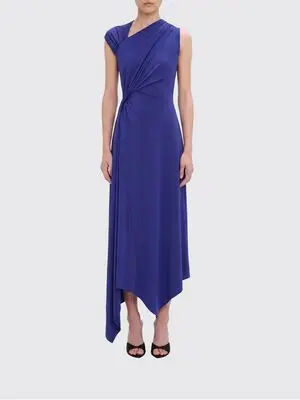 Victoria Beckham Asymmetrical Draped Midi Dress