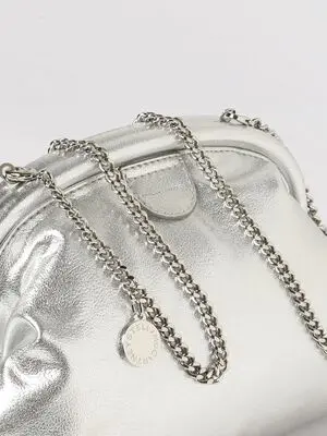 Stella McCartney Laminated Faux Leather Clutch - Silver