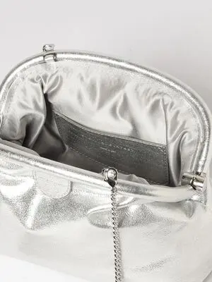 Stella McCartney Laminated Faux Leather Clutch - Silver