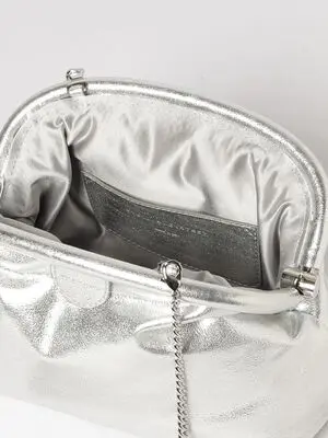 Stella McCartney Laminated Faux Leather Clutch - Silver