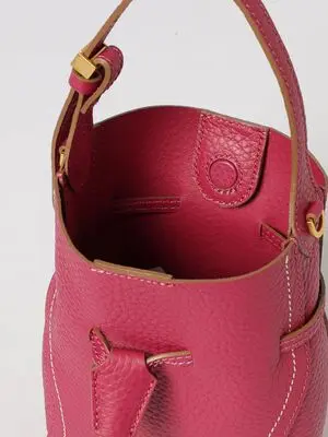 GIANNI CHIARINI Metallic Leather Bucket Bag - Red