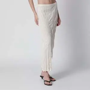 TOTEME Crinkled Knit Maxi Skirt - Orange