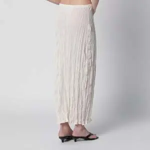 TOTEME Crinkled Knit Maxi Skirt - Orange
